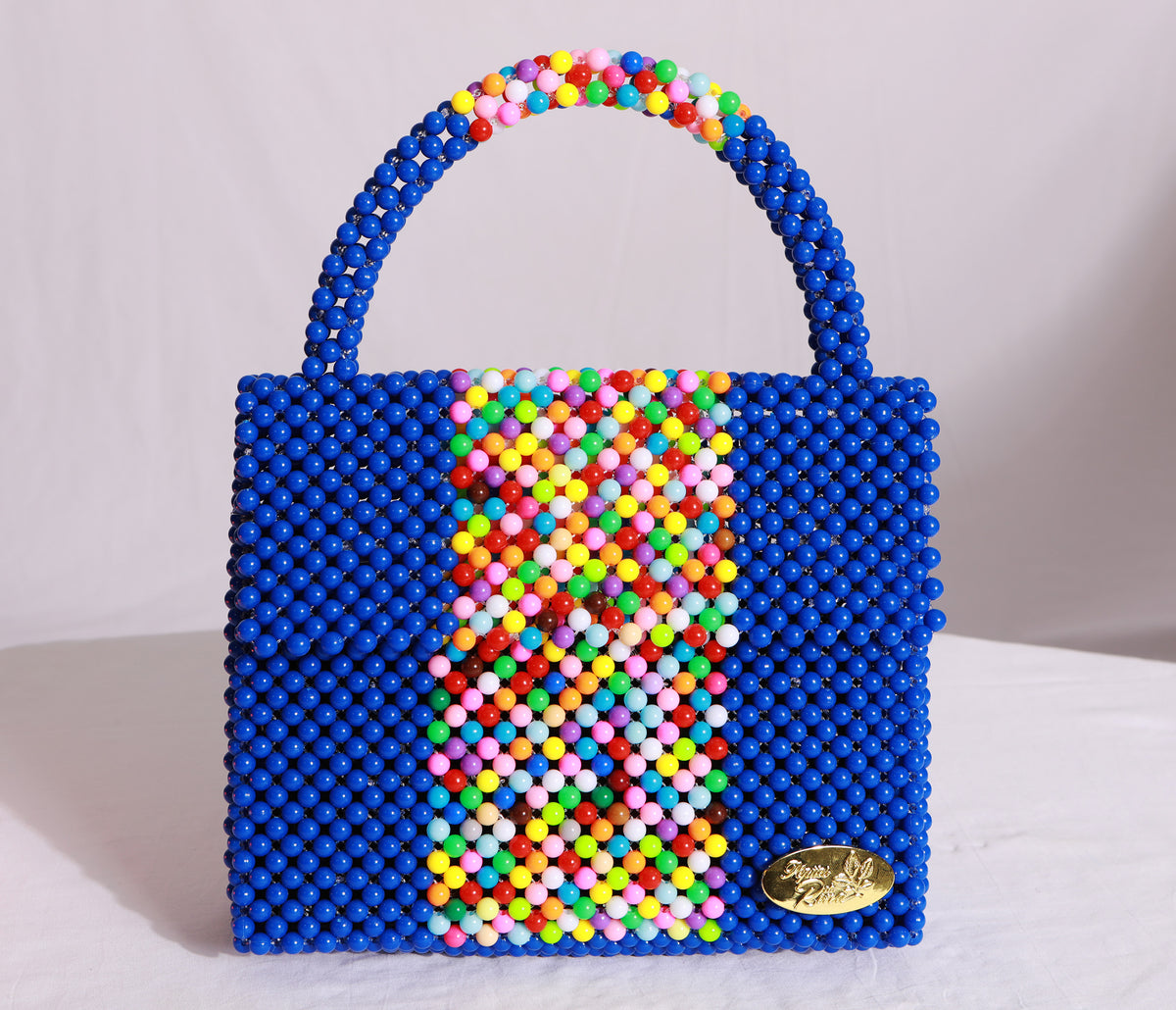 Sac en perles bleu